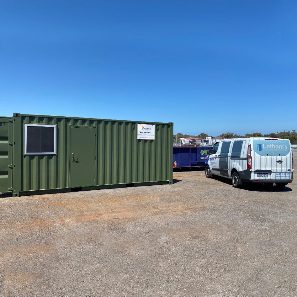 Shipping Container Side Door | Latham's Steel Doors