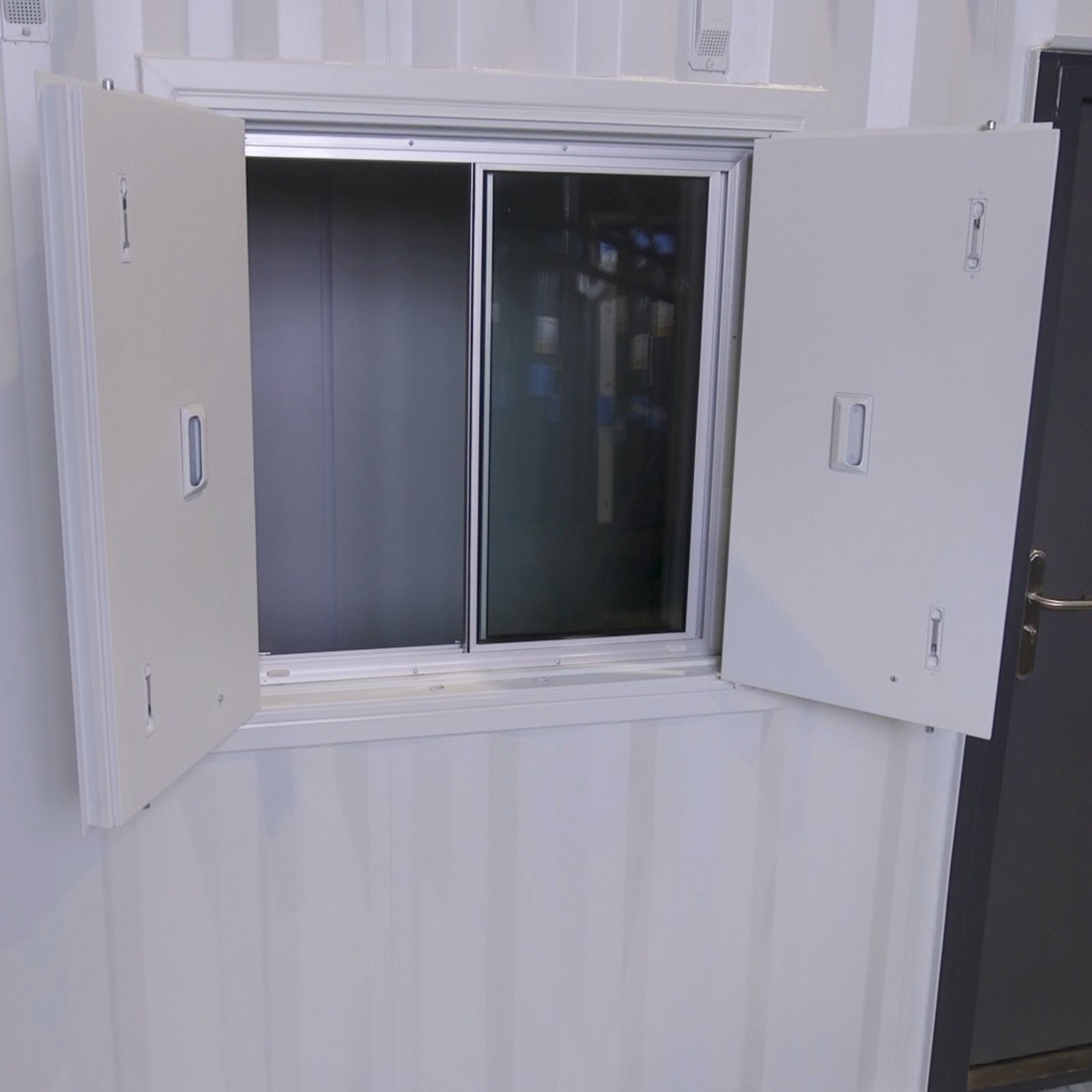 Shipping Container Window - | Latham's Steel Doors