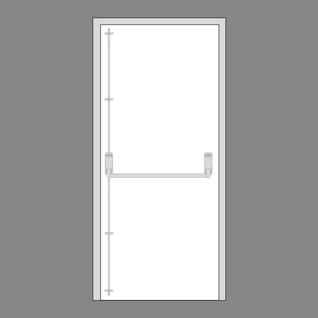 Exidor 294a Adjustable 2 Point Panic Bar - Latham's Steel Doors