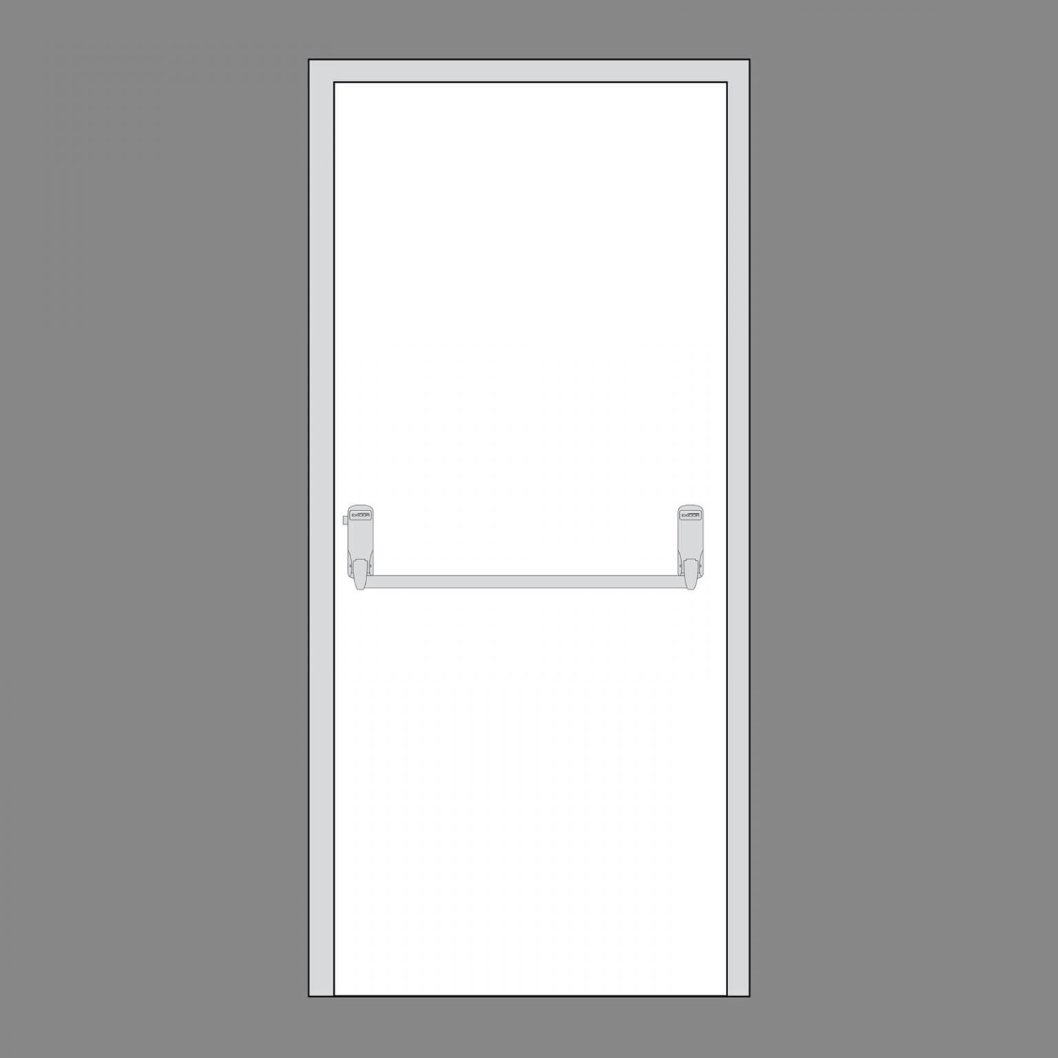 Exidor 296 Single Point Panic Bar - Latham's Steel Doors