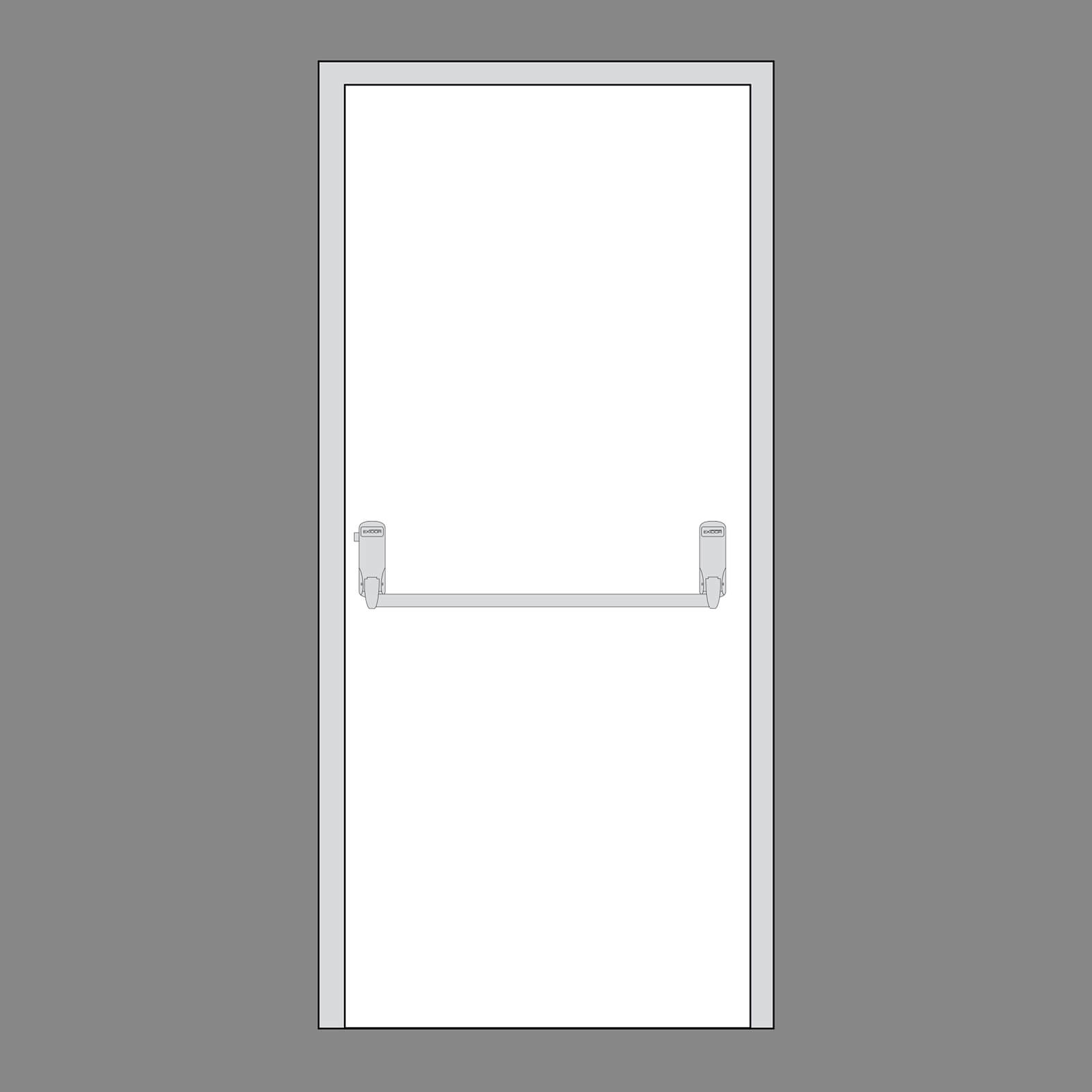 Exidor 296 Single Point Panic Bar - Latham's Steel Doors
