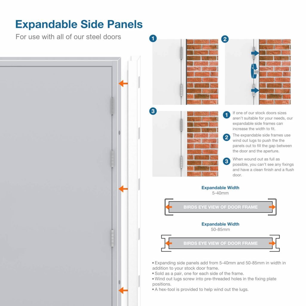 Expandable Side Panels - Latham's Steel Doors (Australia)