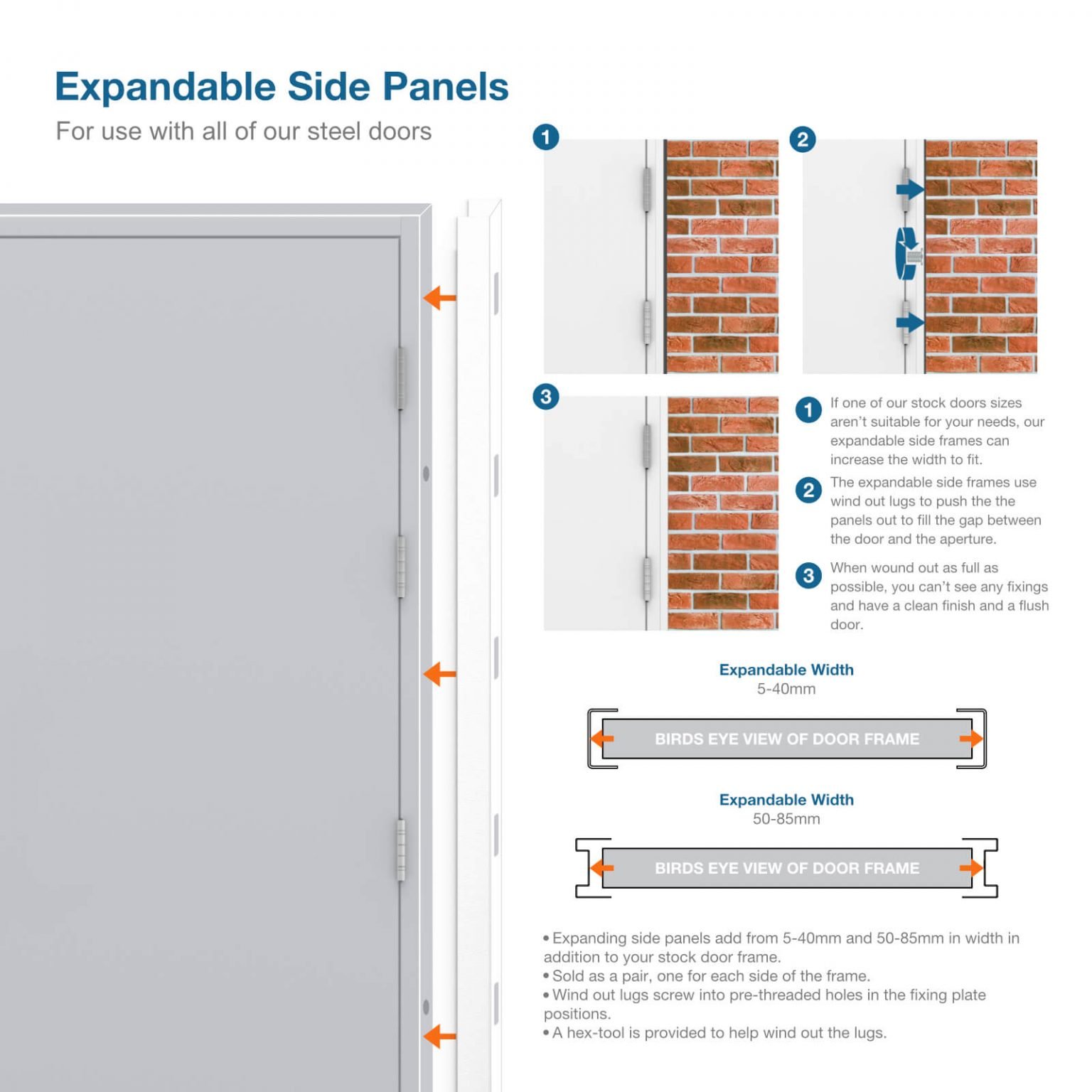 Expandable Side Panels - Latham's Steel Doors (Australia)