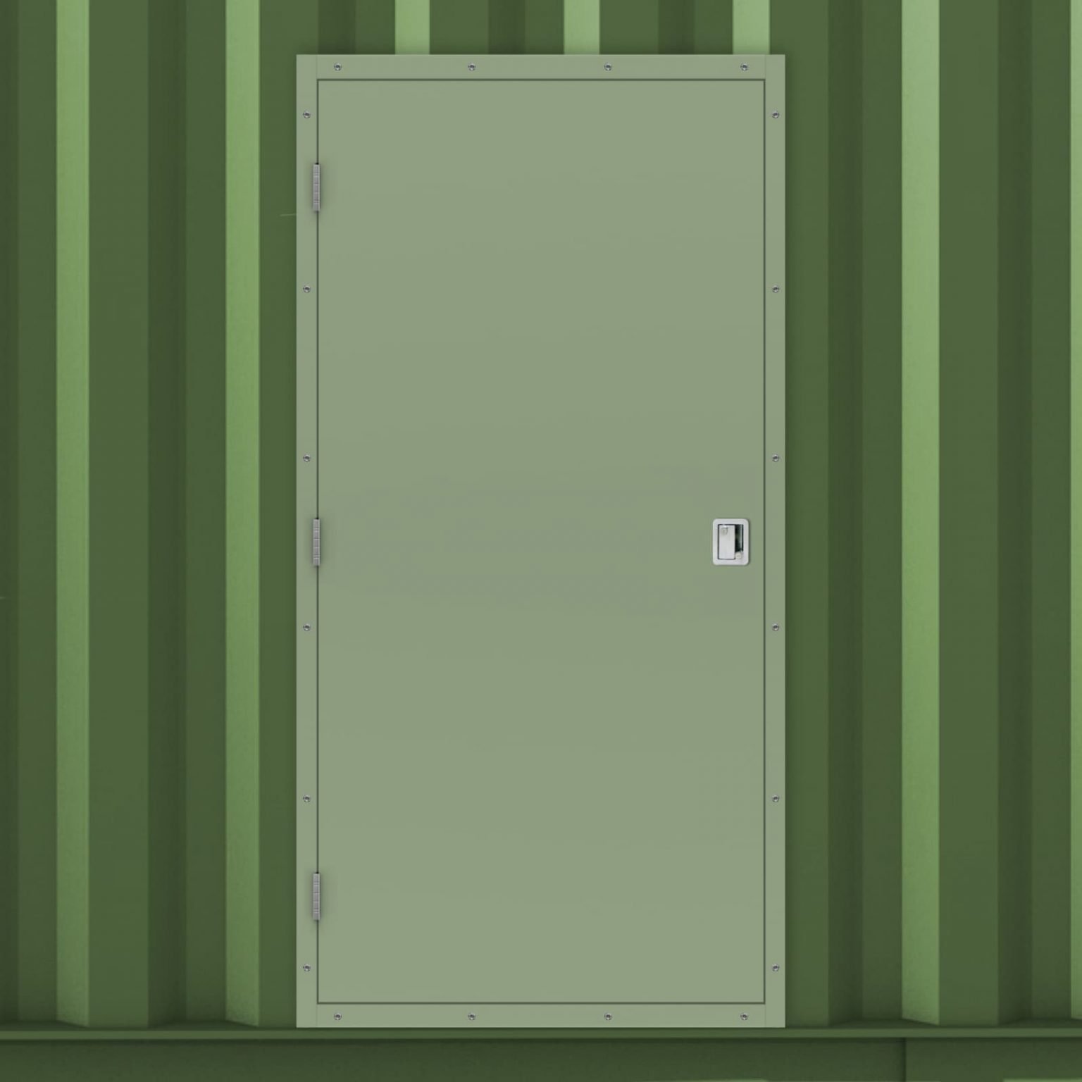 Standard Duty Shipping Container Side Door - Latham's Doors