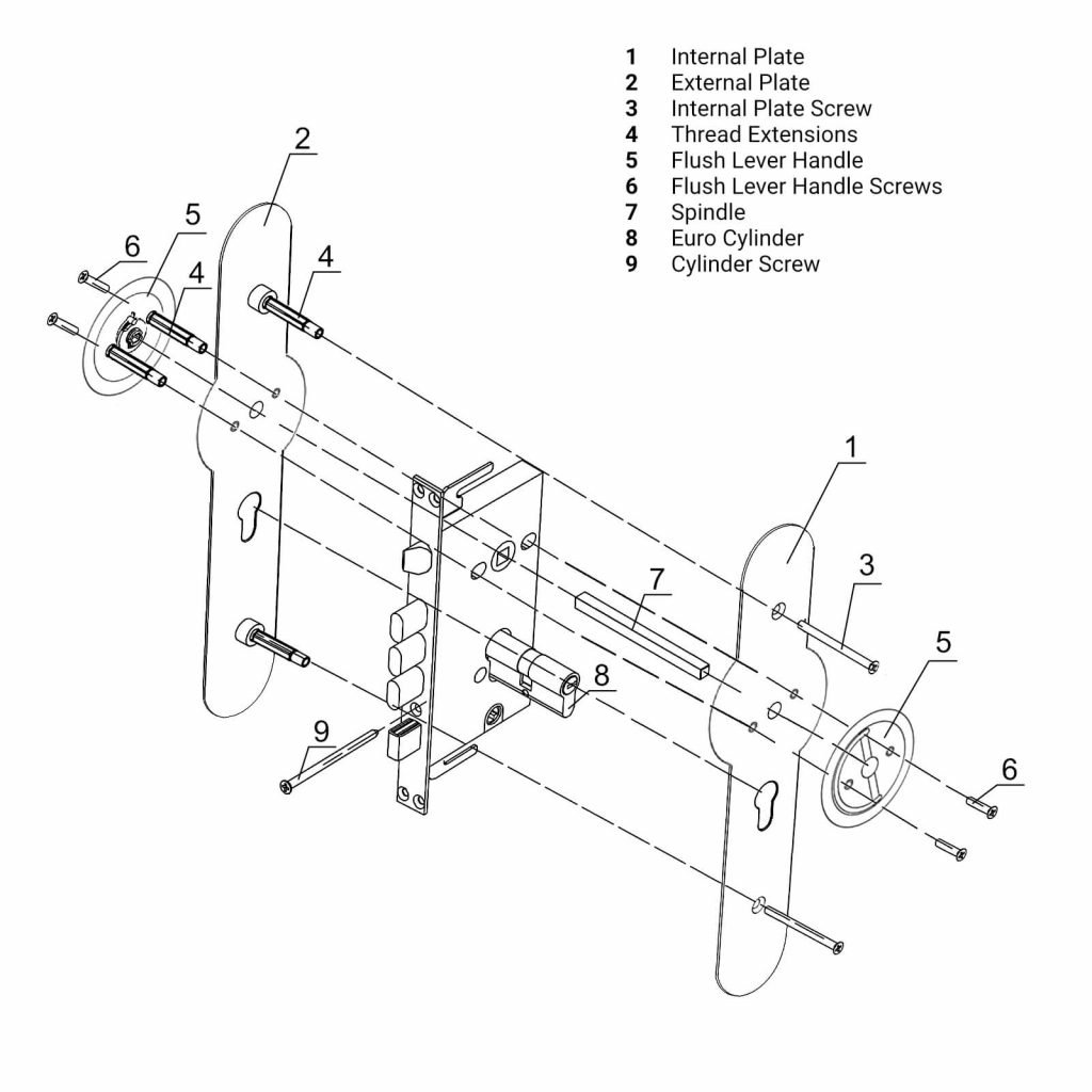 Flush Mounted Door Handle - Latham's Doors