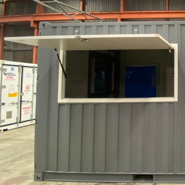 Container Serving Hatch - Container Awning | Latham's Doors