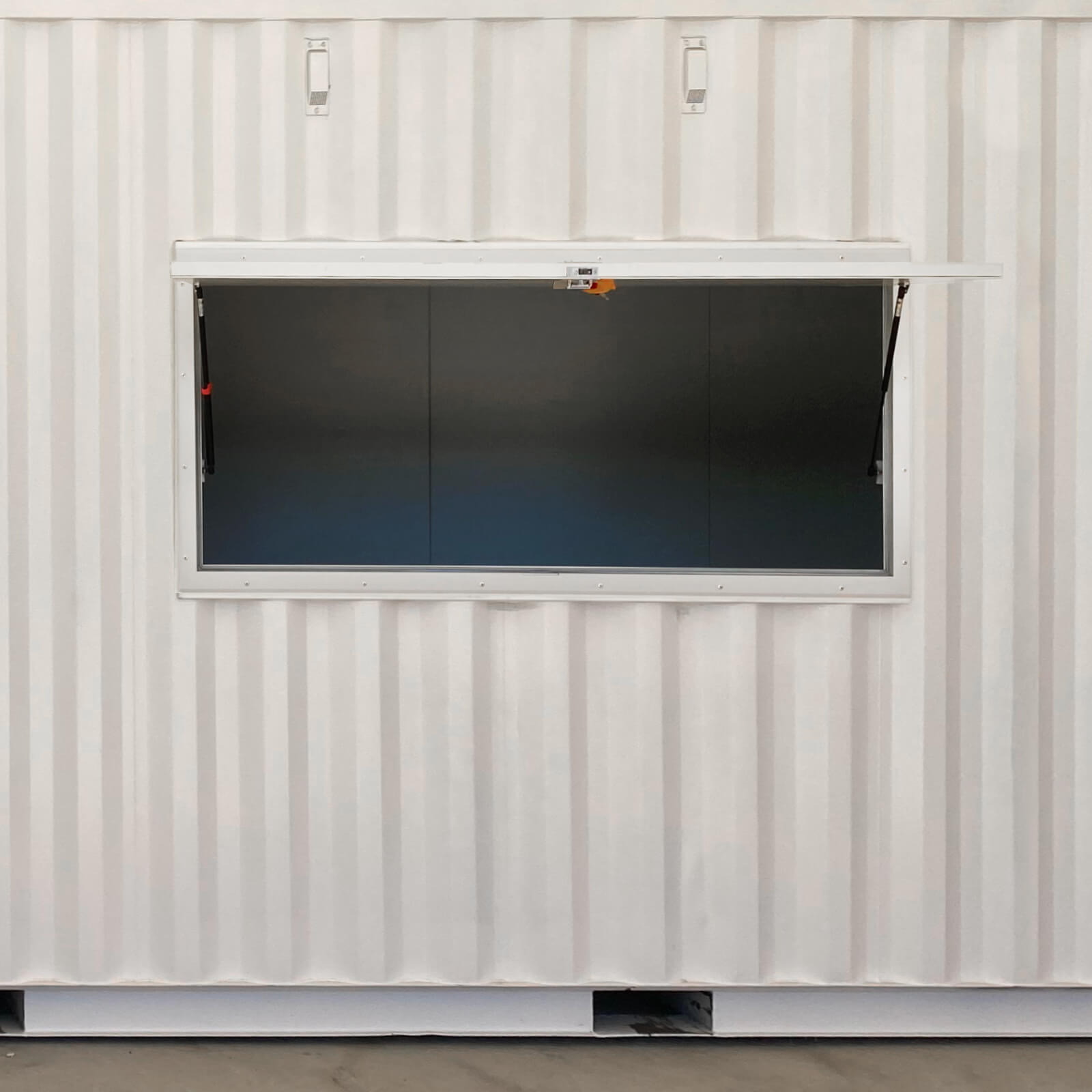 Container Serving Hatch - Container Awning | Latham's Doors