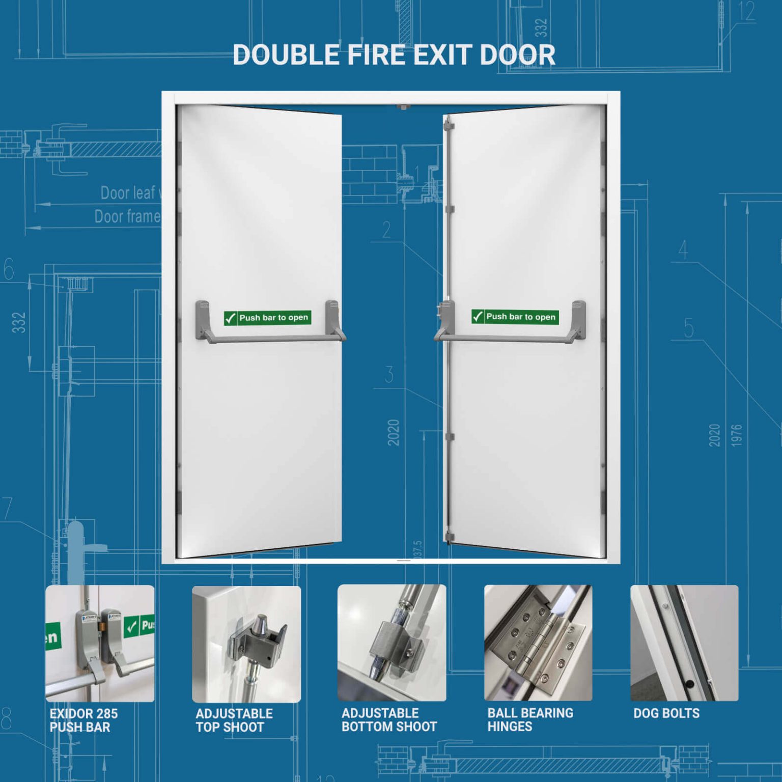 Double Fire Exit Doors Australia | Latham's Steel Doors