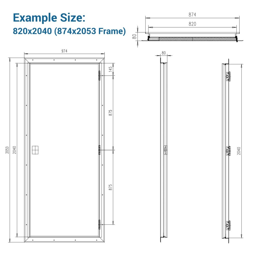 Standard Duty Shipping Container Side Door - Latham's Doors